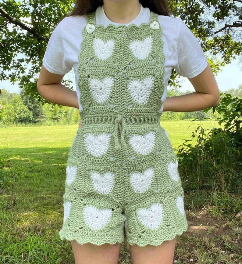 Heartalls (both Versions) - Crochet PDF Cute Overalls Pattern - Etsy