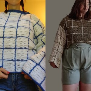 Crochet off the Grid Sweater PDF Pattern - Etsy