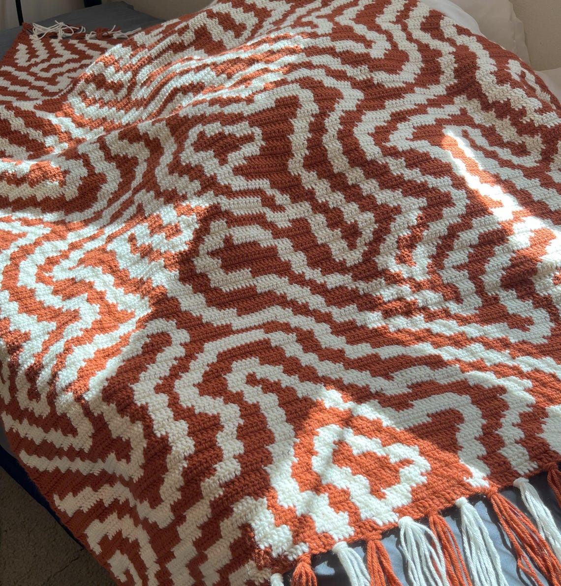 Squiggle Me This Blanket - Crochet PDF Throw Pattern - Etsy