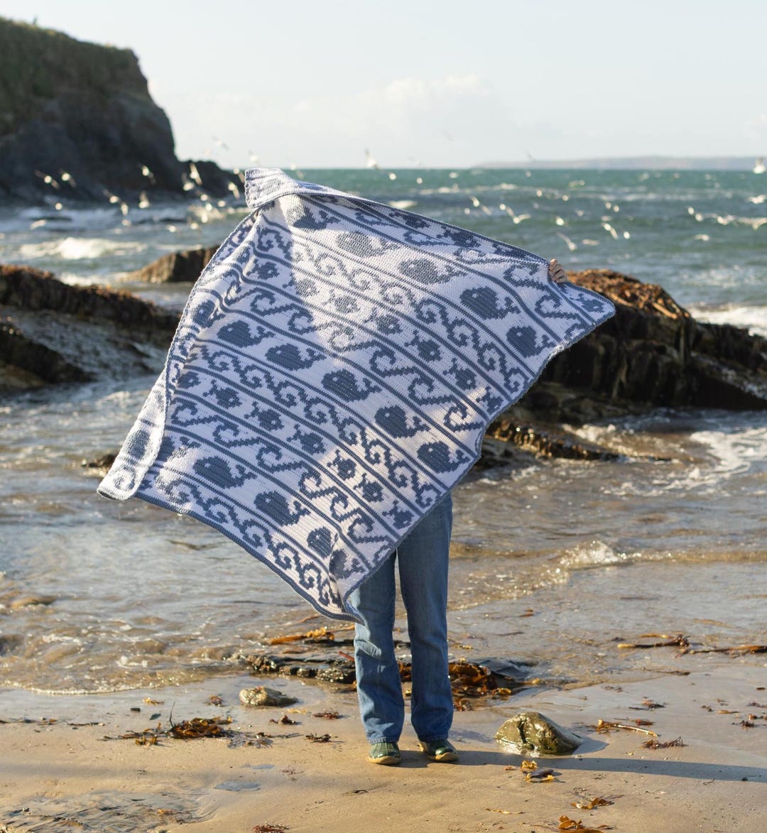 Whales & Waves Throw - Crochet PDF Ocean Blanket Pattern - Etsy