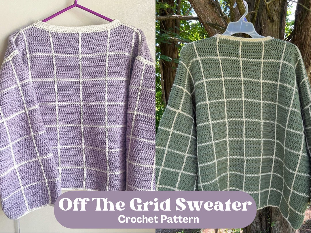 Crochet off the Grid Sweater PDF Pattern - Etsy