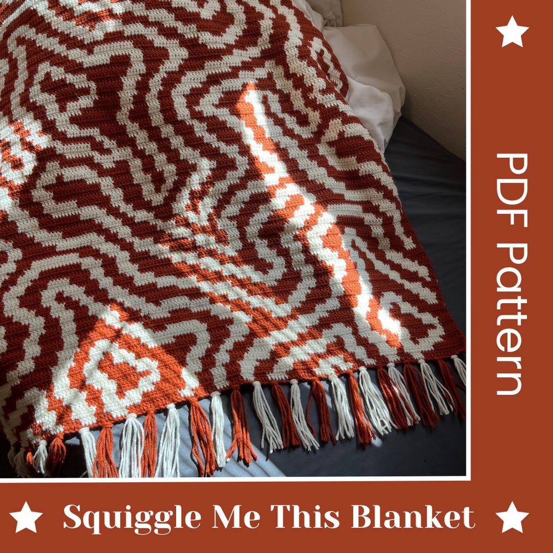 Crochet Squiggle Me This Blanket PDF Pattern - Etsy