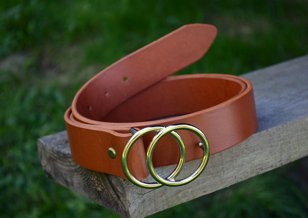 Handcrafted Leather Belt, Double Ring Buckle, Free Shipping, Handmade ...