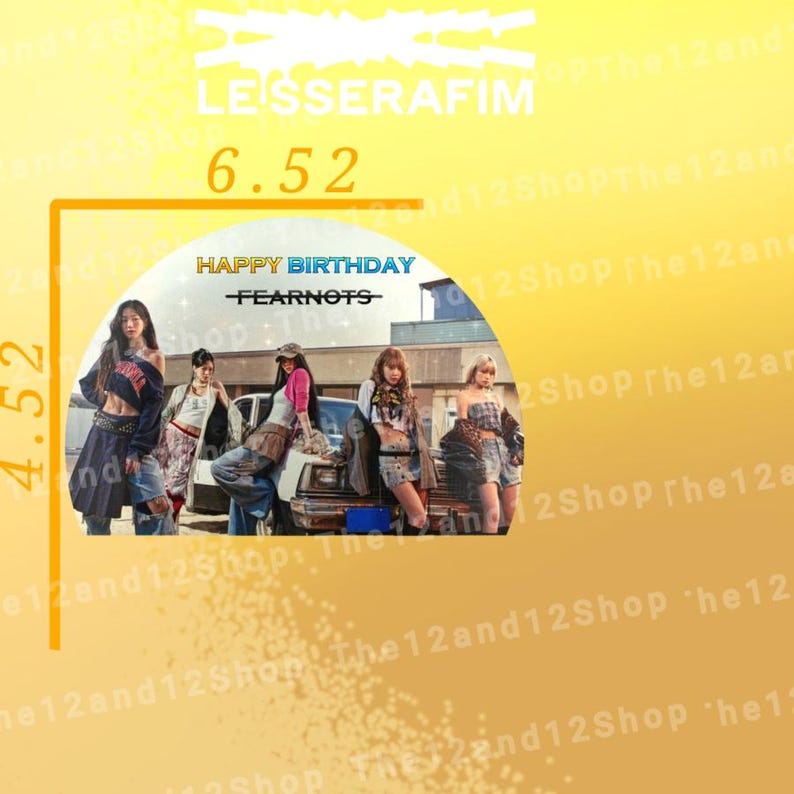 Le Sserafim Hot Birthday Cake Topper Printable - Etsy