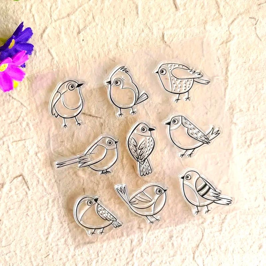 Clear Stamps Birds Stamps for Card Making Scrapbooking Card Making Diy ...