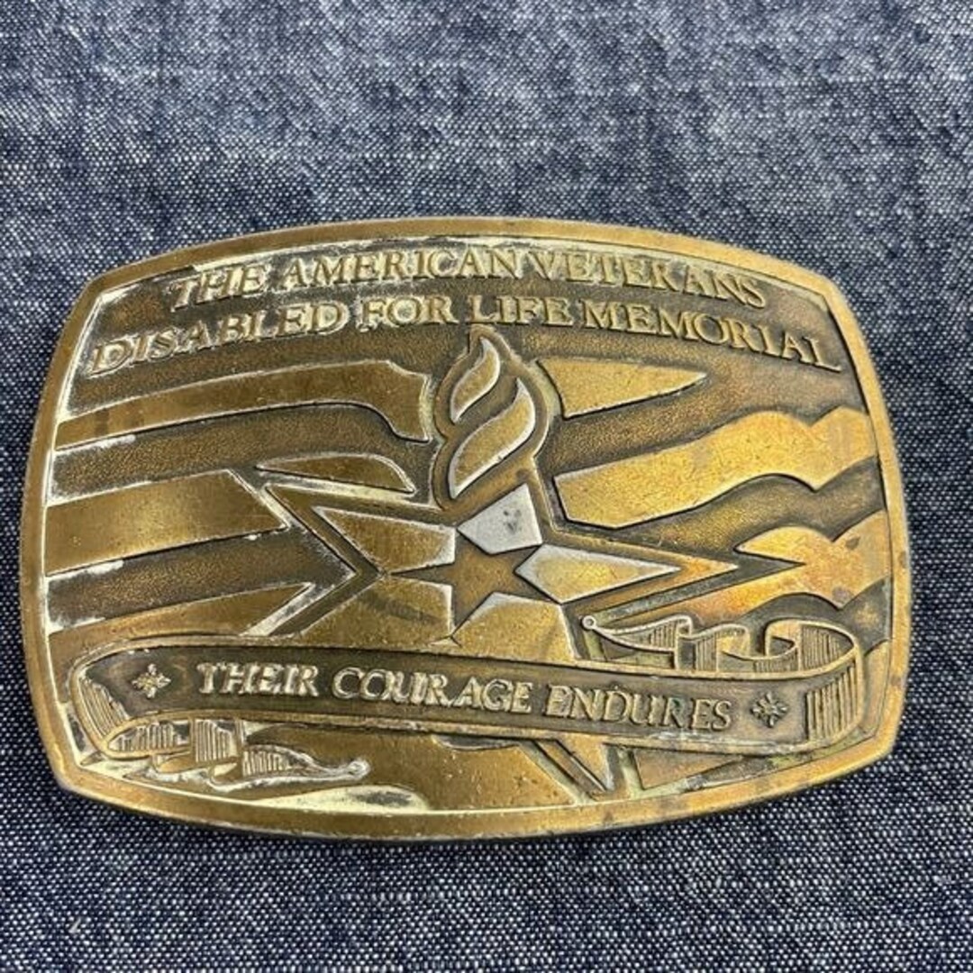 Vintage the American Veterans Disabled for Life Memorial Belt Buckle - Etsy
