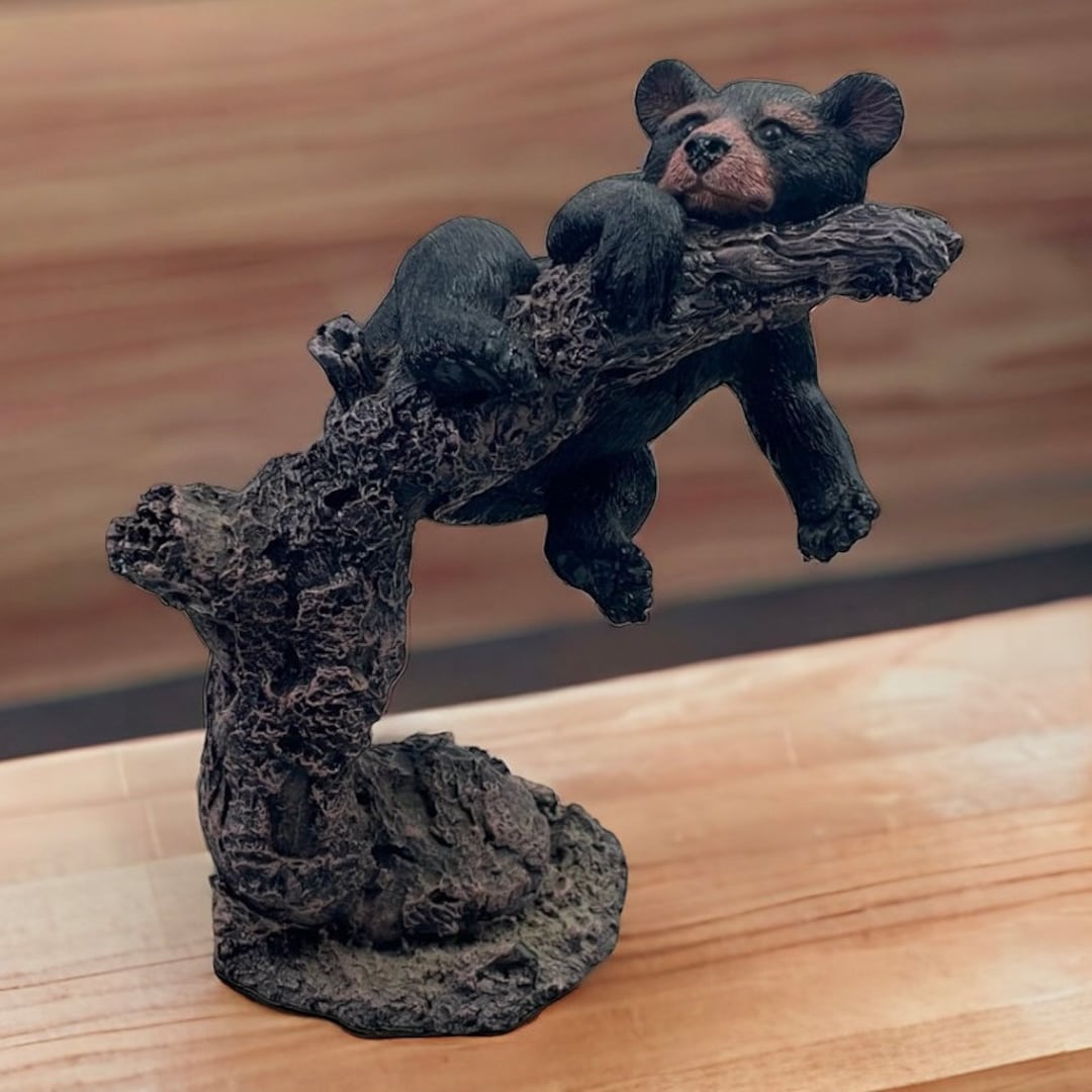 Vintage Black Bear Cub Sculpture/figurine Creations by Carole - Etsy