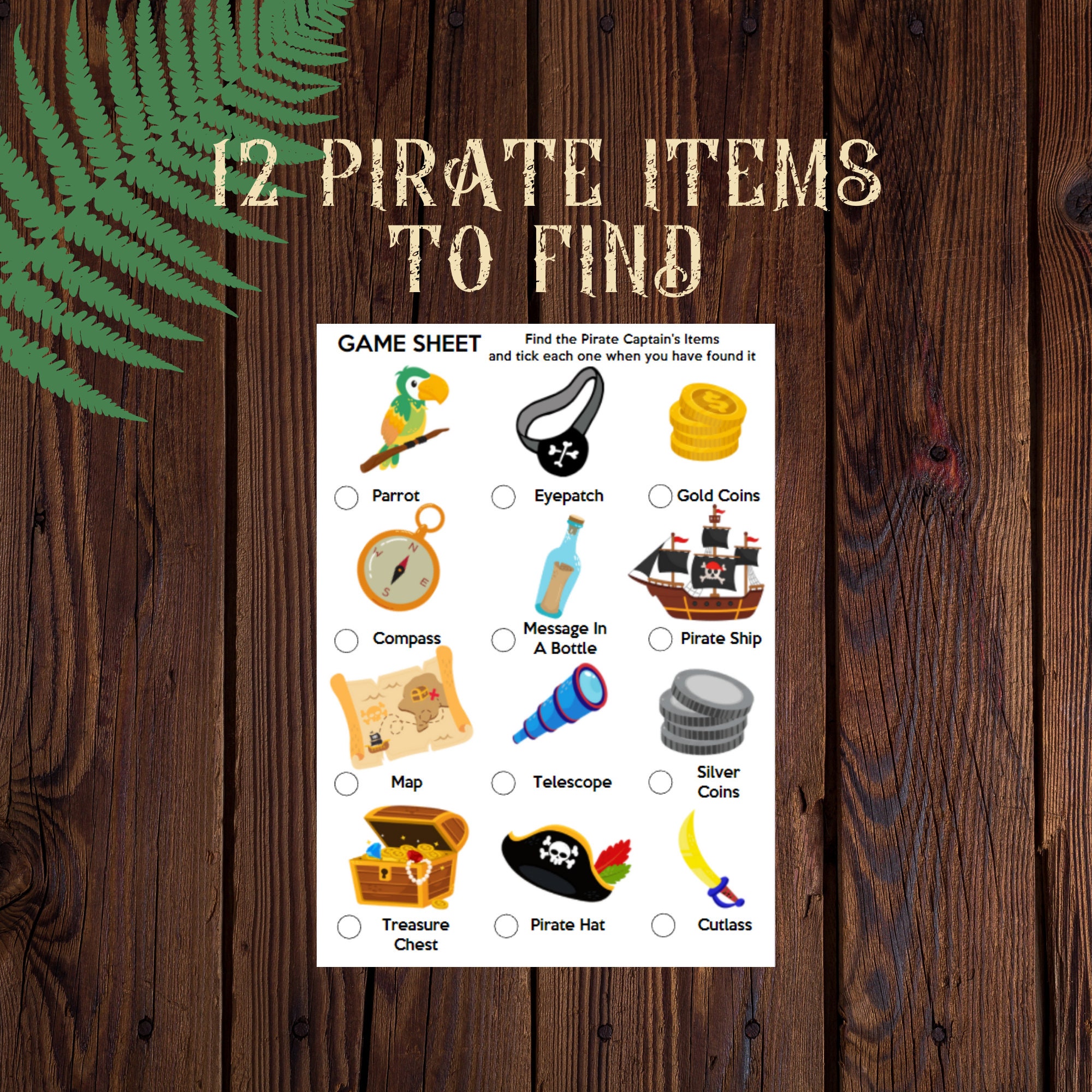 Printable Pirate Scavenger Hunt for Kids Print at Home Puzzle Activity ...