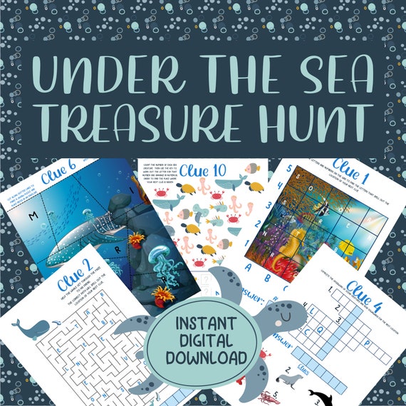 Outdoor Under the Sea Ocean Treasure Hunt Kids Printable - Etsy