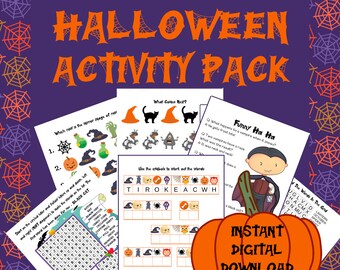 Halloween Activity Pack 1 Themed Printable Print at Home Activities ...