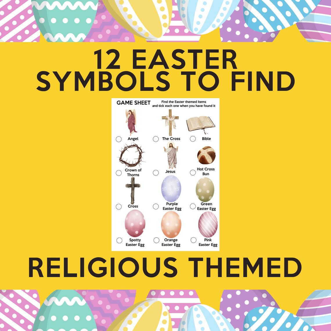 Printable Catholic Easter Scavenger Hunt for Kids Print at Home Church ...