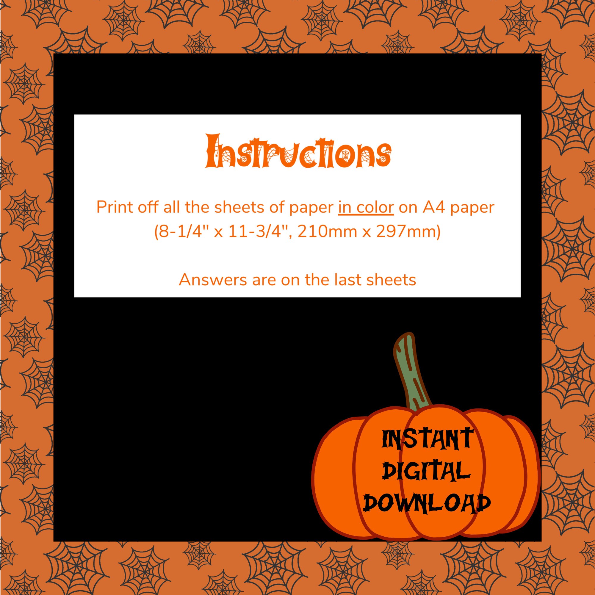 Halloween Activity Pack 1 Themed Printable Print at Home - Etsy
