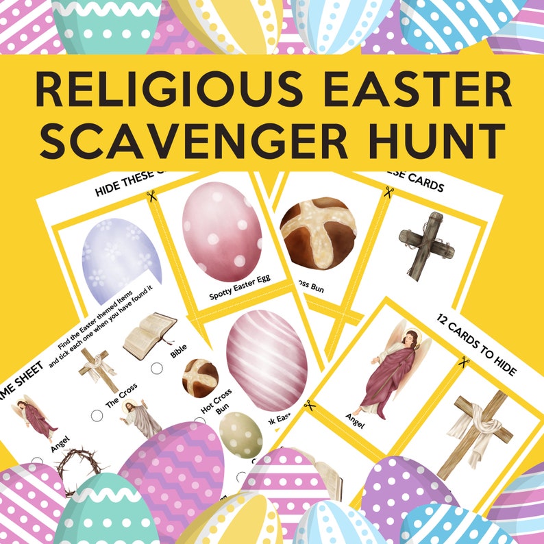 Printable Catholic Easter Scavenger Hunt for Kids Print at Home Church ...