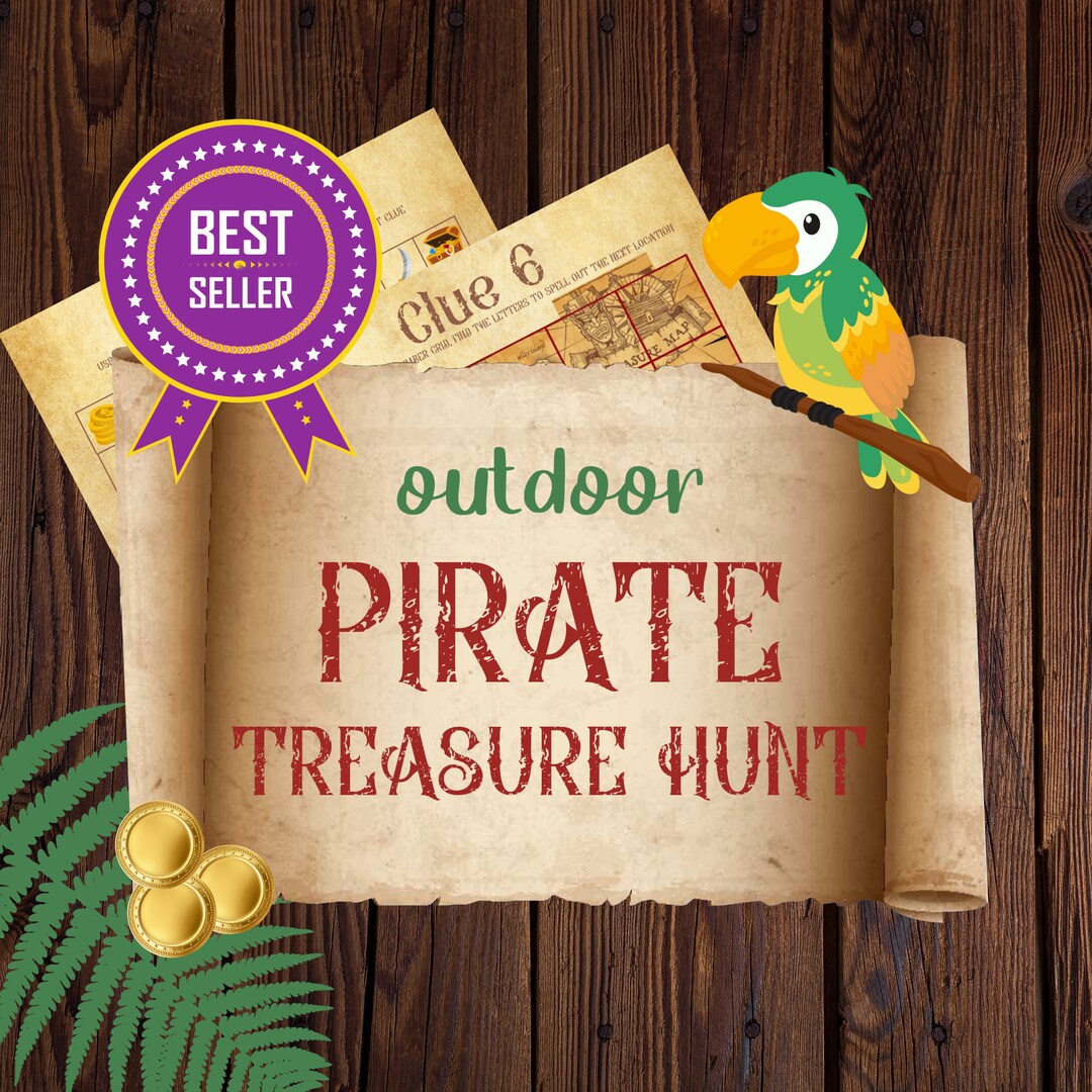 Outdoor Pirate Treasure Hunt Scavenger Clues for Kids Printable Puzzle ...