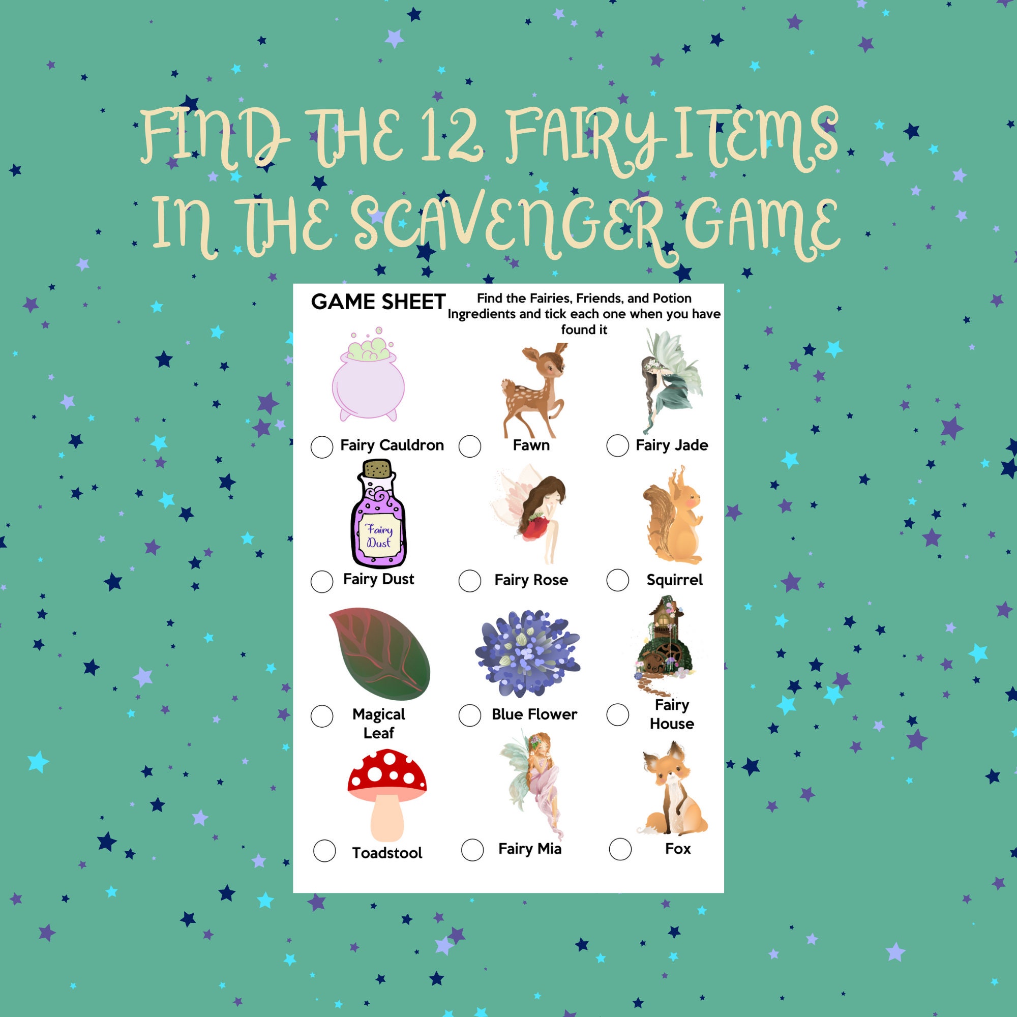 Outdoor Fairy Treasure Hunt for Kids Printable Puzzle Activity Clues ...