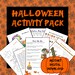 Halloween Activity Pack 1 Themed Printable Print at Home - Etsy