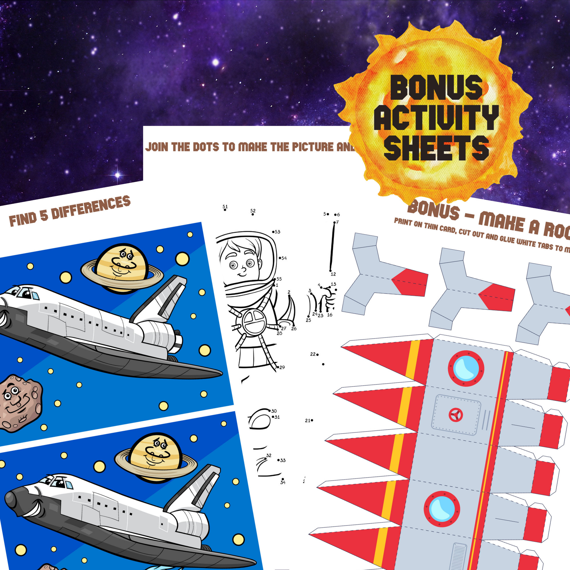 Indoor Space Treasure Hunt for Kids Printable Astronaut Themed Puzzle ...