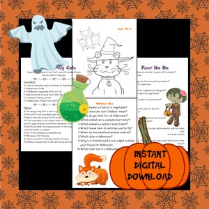Halloween Activity Pack 1 Themed Printable Print at Home Activities ...