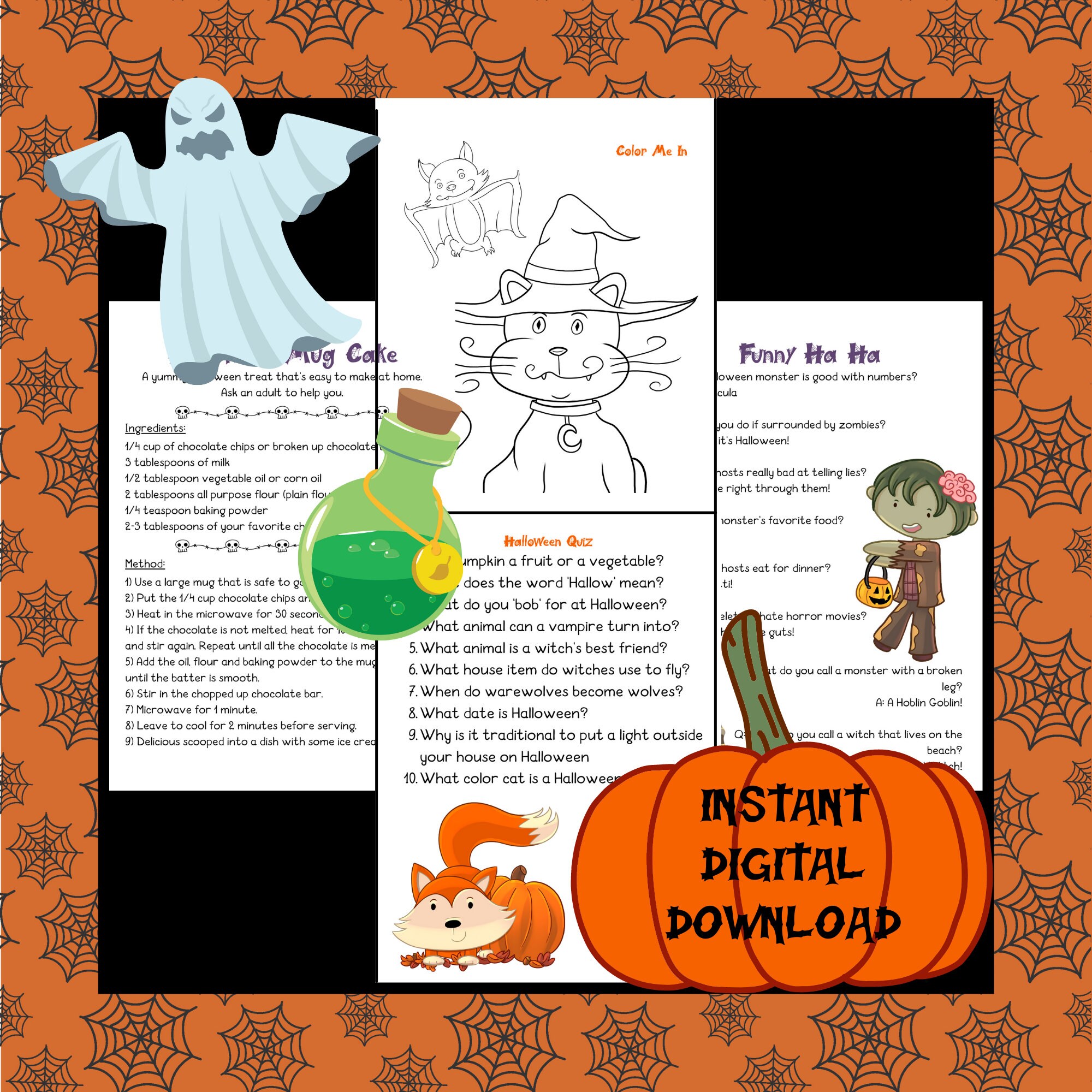 Halloween Activity Pack 1 Themed Printable Print at Home - Etsy