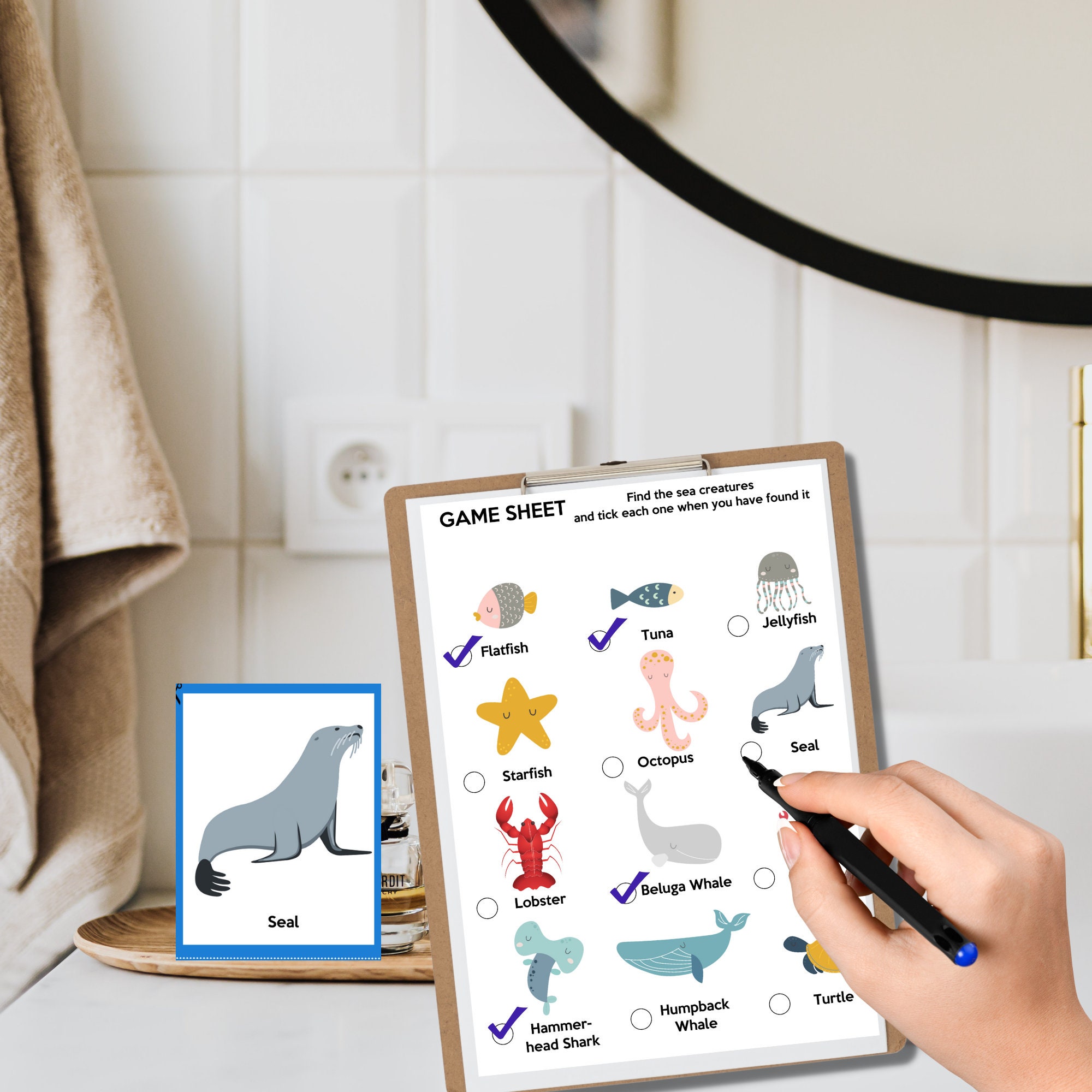 Printable Under the Sea Creatures Scavenger Hunt for Kids Print at Home ...