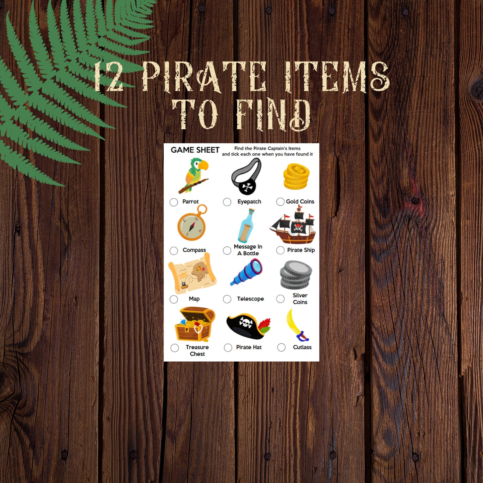 Printable Pirate Scavenger Hunt for Kids Print at Home Puzzle | Etsy UK