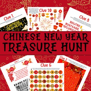 Indoor Chinese Lunar New Year Treasure Hunt for Kids Printable Puzzle ...