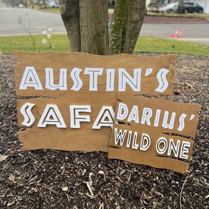 Birthday Safari Sign, Safari Birthday, Personalized Safari Birthday ...