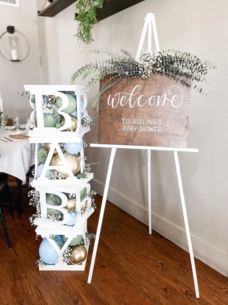 Open Baby Blocks, Baby Shower Decorations, Wood Baby Blocks, Wooden ...