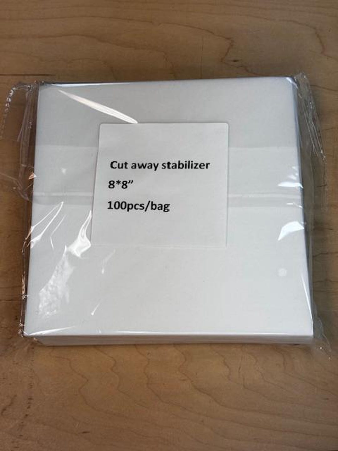 Regular Cutaway Embroidery Backing Stabilizer - 8x8 Precut Sheets Pack ...