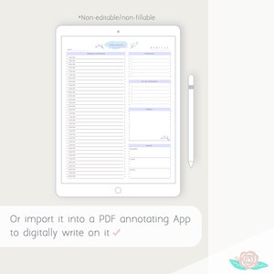 Printable PDF Daily Planner A5, Half-letter, A4, Letter Size Daily ...