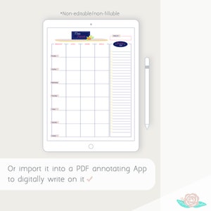 Printable PDF Weekly Meal Planner | A5, Half-letter, A4, Letter Size ...