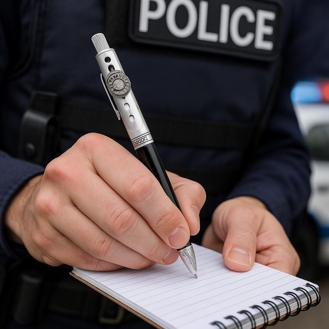 Handcrafted Thin Blue Line Pen – Police Officer Gift, Law Enforcement ...