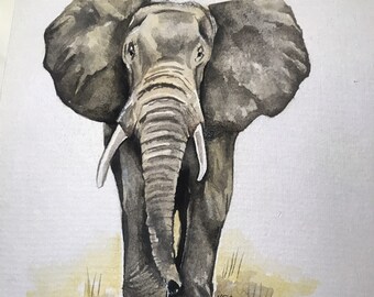 Spooky Ghost Elephant Print - Etsy