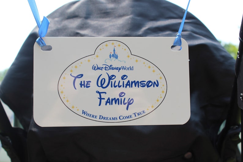 Cast Member Name Tag Theme Stroller Tag Sign | Etsy
