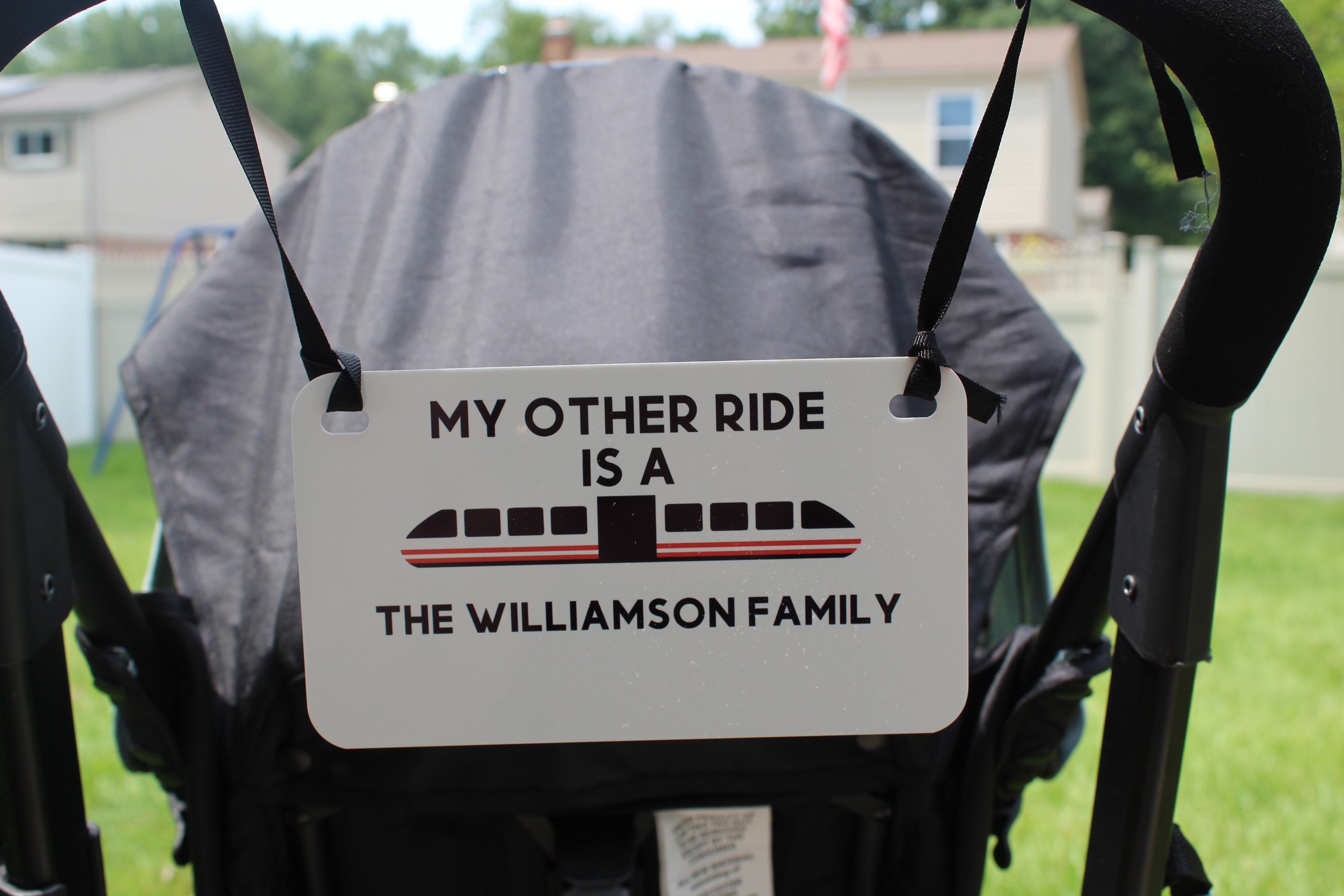 Monorail Theme Stroller Tag Sign | Etsy