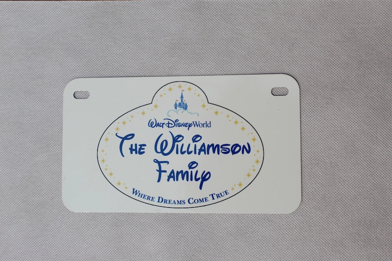 Cast Member Name Tag Theme Stroller Tag Sign - Etsy