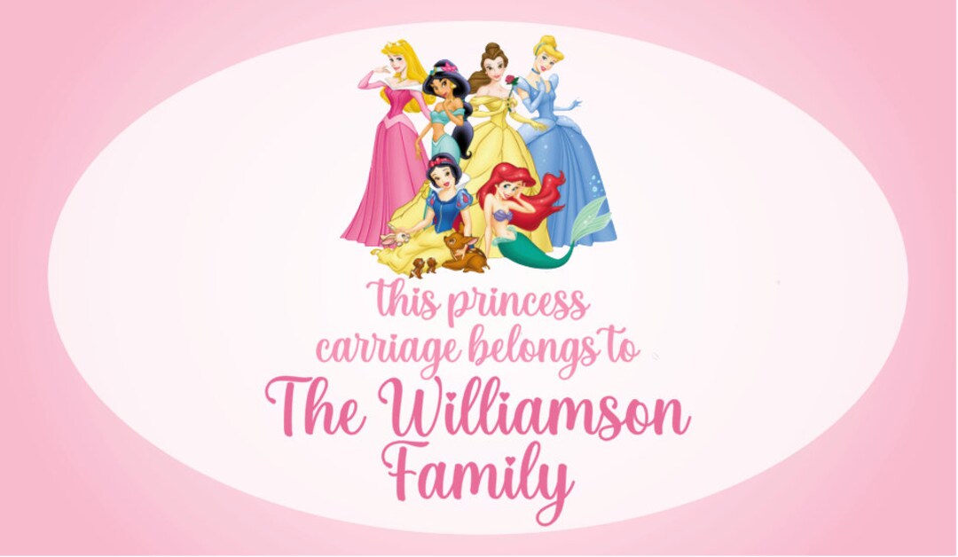 Princess Inspired Stroller Tag Sign - Etsy