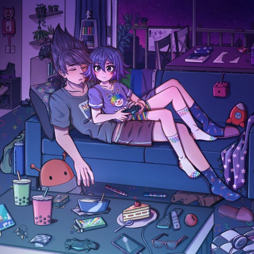 Oumota Pink String of Fate Print - Etsy