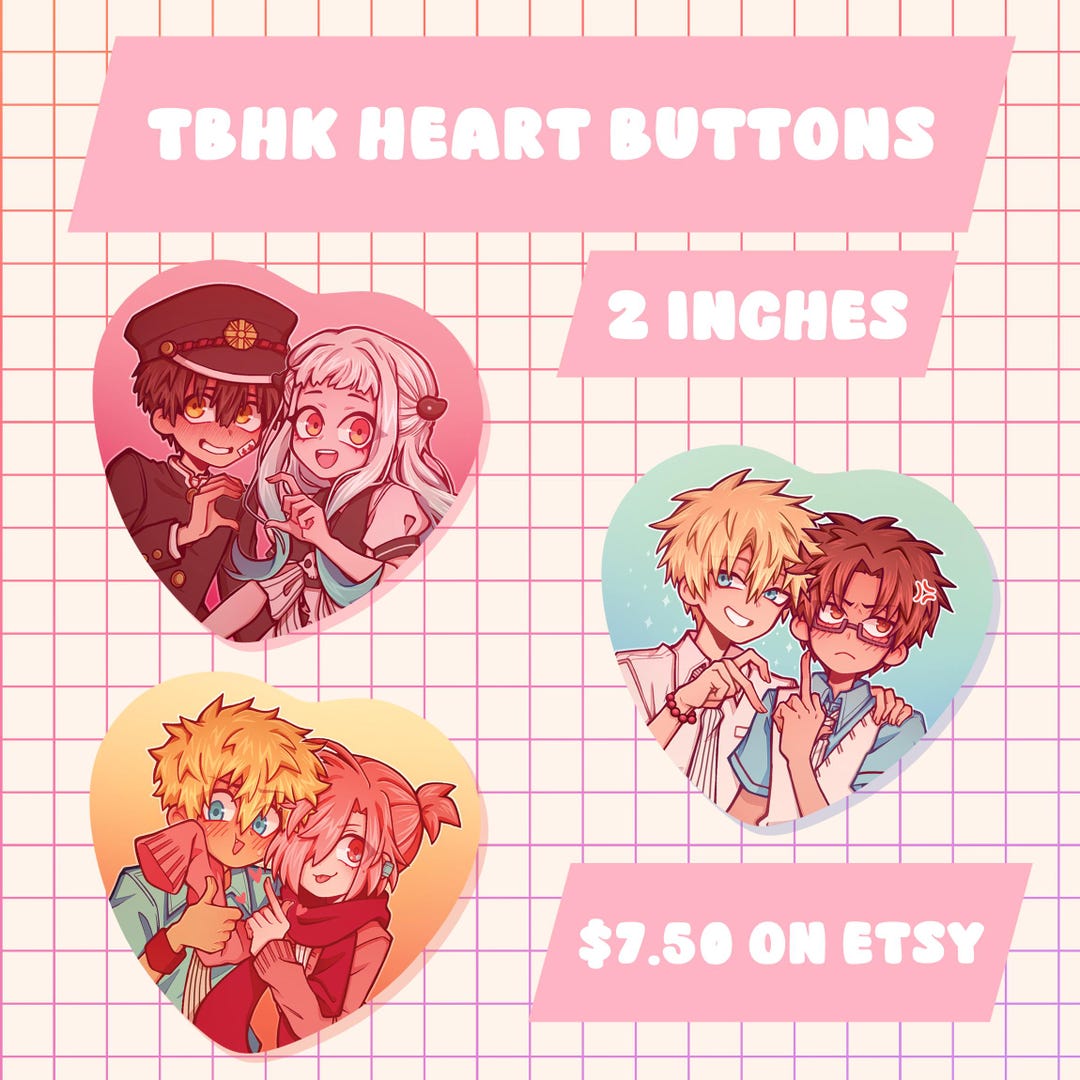 PREORDER - TBHK 2" Heart Buttons - Etsy