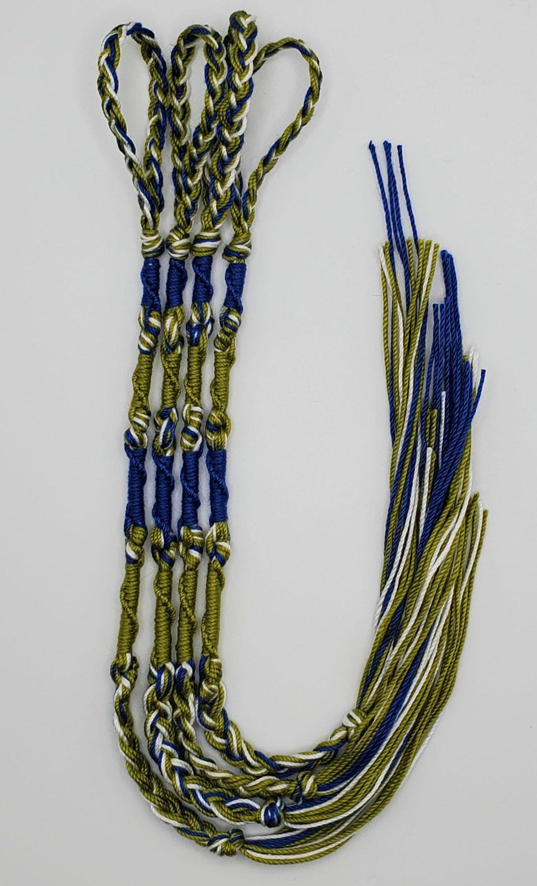 Royal Blue W/ Moss Green Tzitzit, Tassels, Set of 4,does NOT Include ...