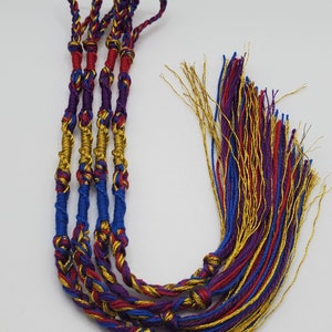 Tabernacle*royal Blue/red/royal Purple/gold Tzitzit, Tassels, Set of 4 ...