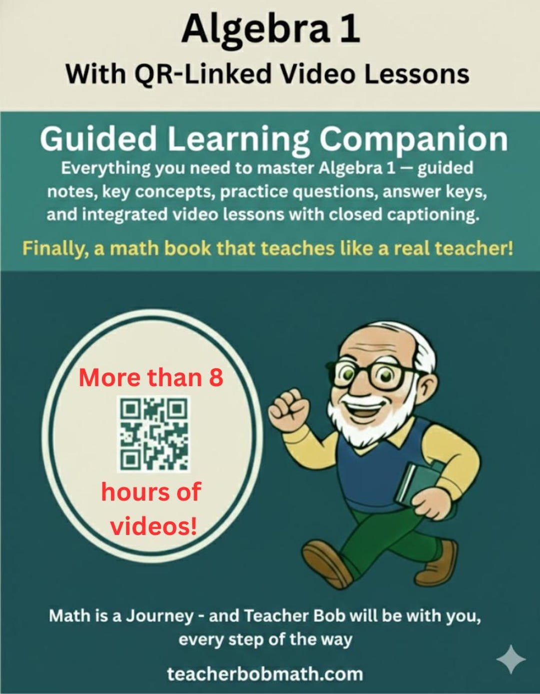Algebra 1 Math Workbook With Video Lessons - Step-by-step Guided ...