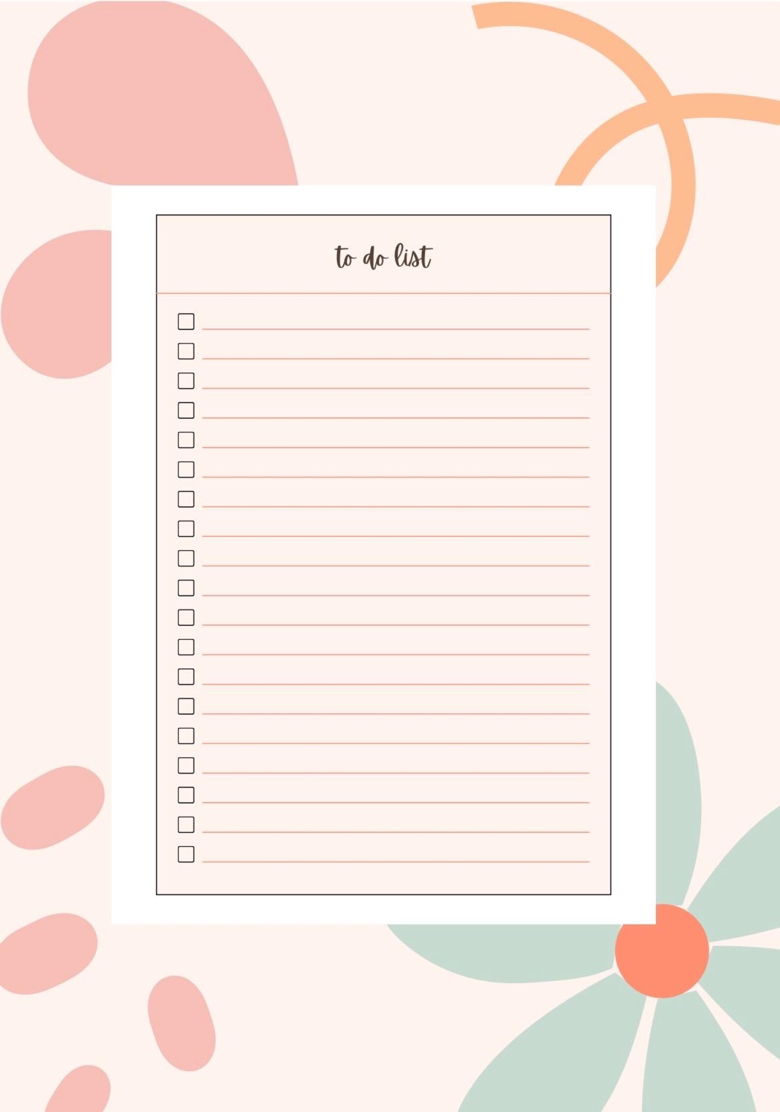 Printable to Do List Tasks Organized Write It Down Stay on Track ...