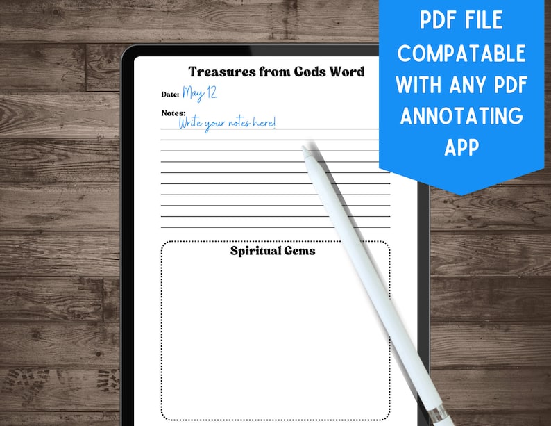 JW Meeting Workbook Printable Notes Template Bundle, Bible Study, Bonus ...