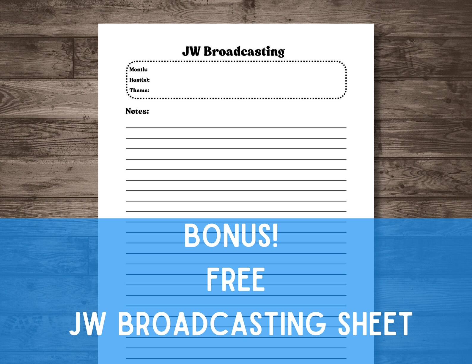 JW Meeting Workbook Printable Notes Template Bundle, Bible Study, Bonus ...