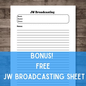 JW Meeting Workbook Printable Notes Template Bundle, Bible Study, Bonus ...
