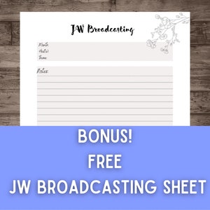 JW Meeting Printable Notes Template Bundle, Bonus Stationary for Letter ...