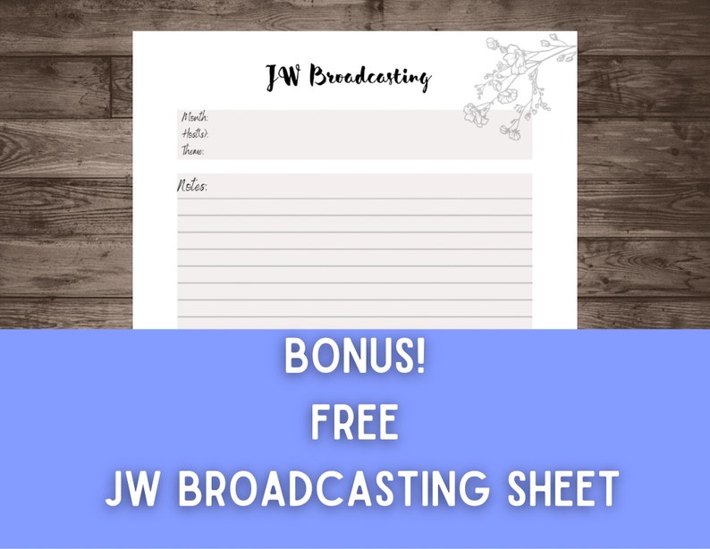 JW Meeting Printable Notes Template Bundle, Bonus Stationary for Letter ...