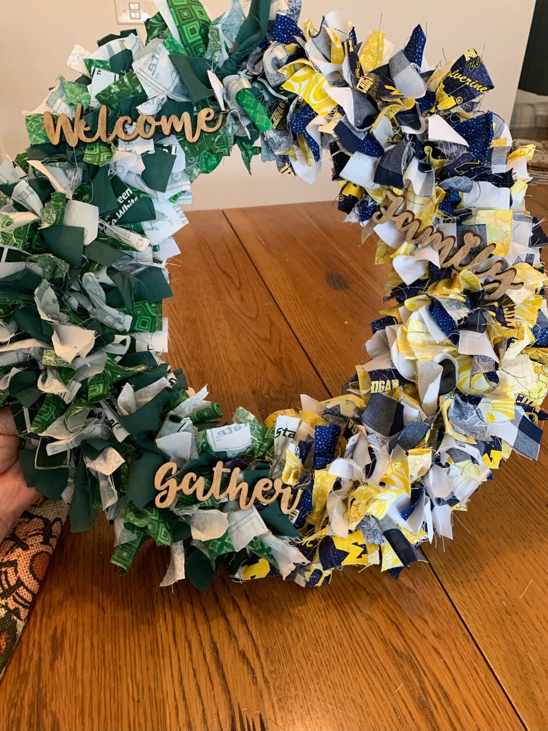 Michigan State/michican House Divided Wreath - Etsy