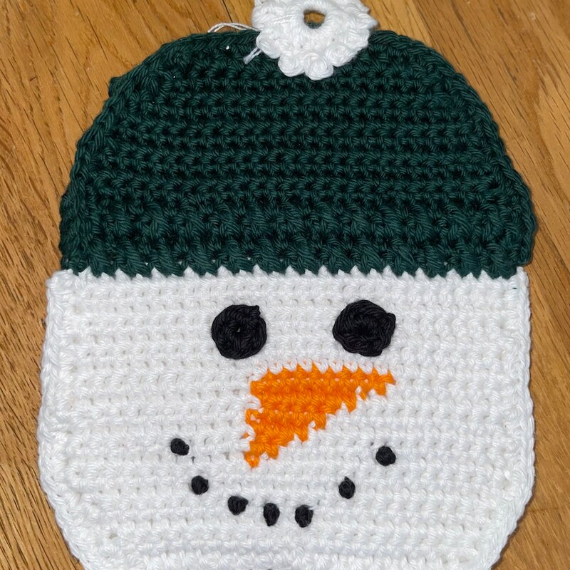 Snowman Potholder - Etsy